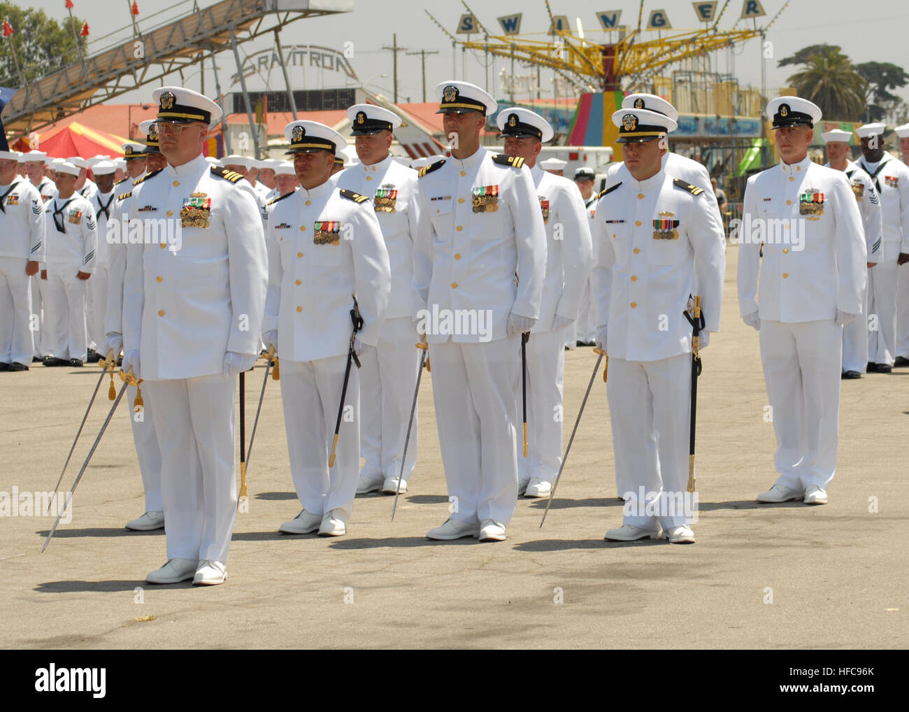 Staff members of Naval Mobile Construction Battalion 4 form up in ...