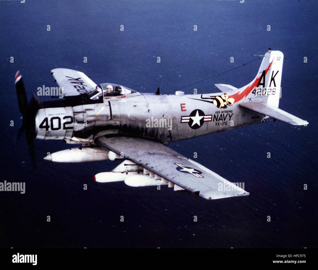 A-1J Skyraider VA-176 Vietnam 1966 Stock Photo - Alamy