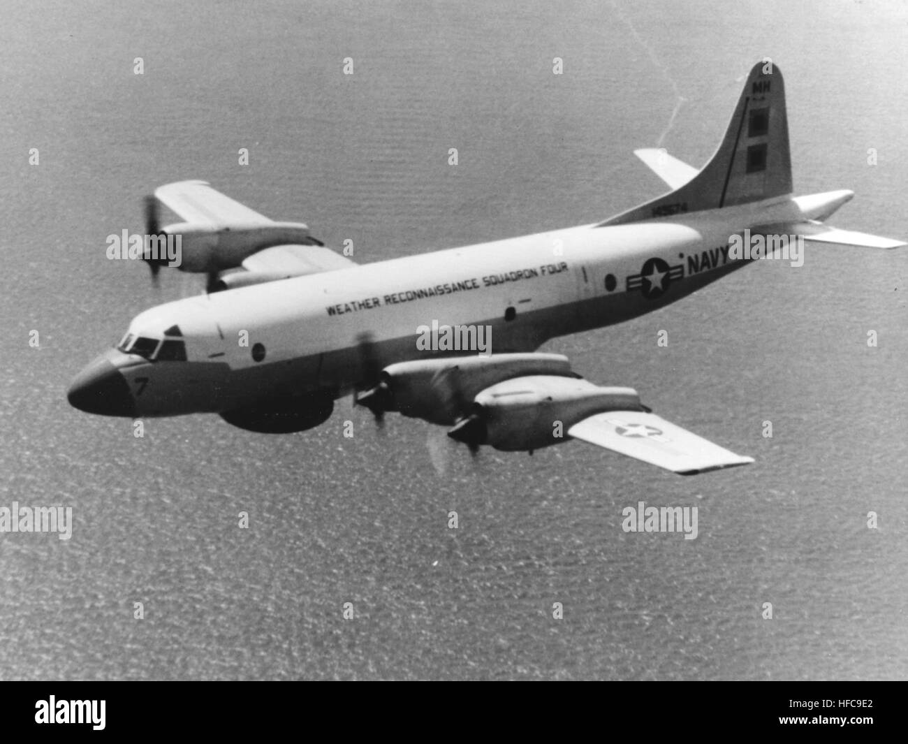 Lockheed WP-3A Hurricane Hunter of VW-4 in flight in June 1971 Stock ...