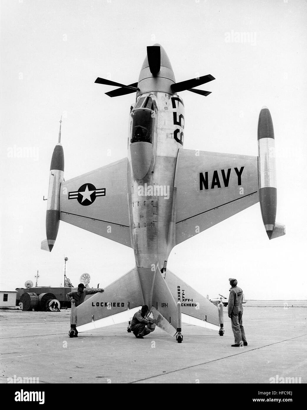 Lockheed XFV-1 on the ground c1954 Stock Photo - Alamy
