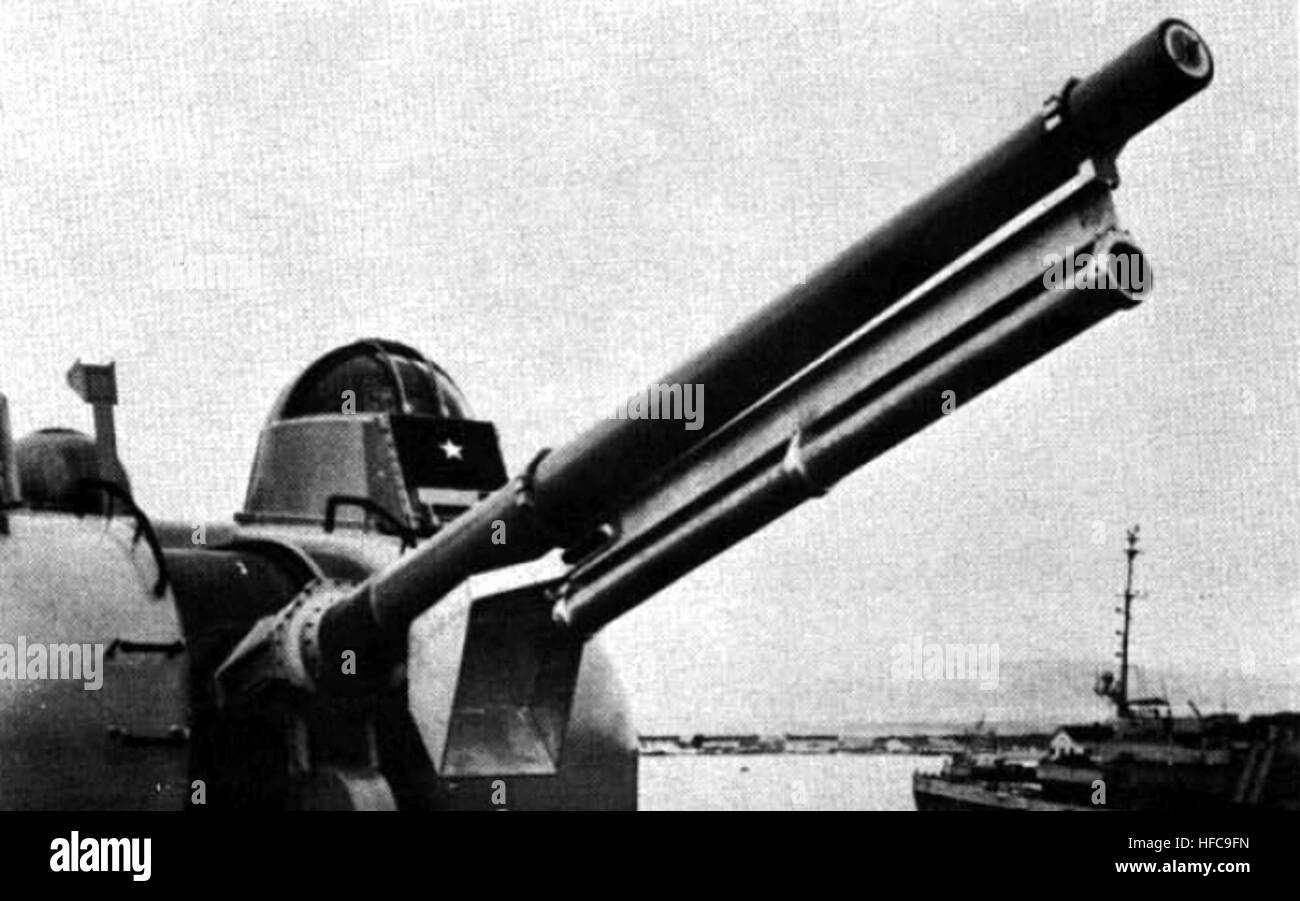 A Loki rocket launch tube is mounted on the destroyer USS John S ...