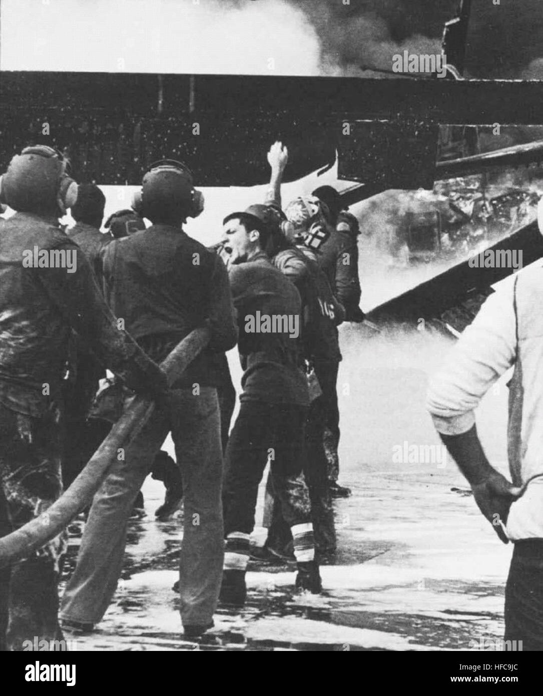 Room with fire damage Black and White Stock Photos & Images - Alamy