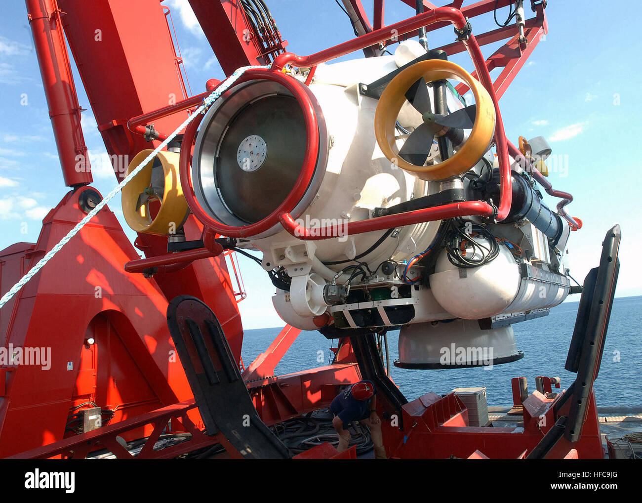 The United Kingdom's Manned Submersible LR5 rescue vehicle retrieved by ...