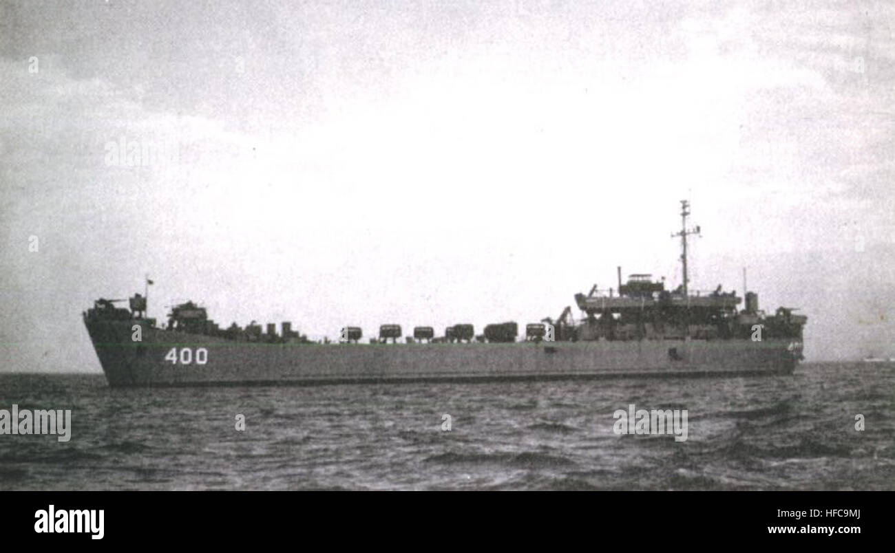 The tank landing ship LST-400 is a naval vessel designed to transport ...