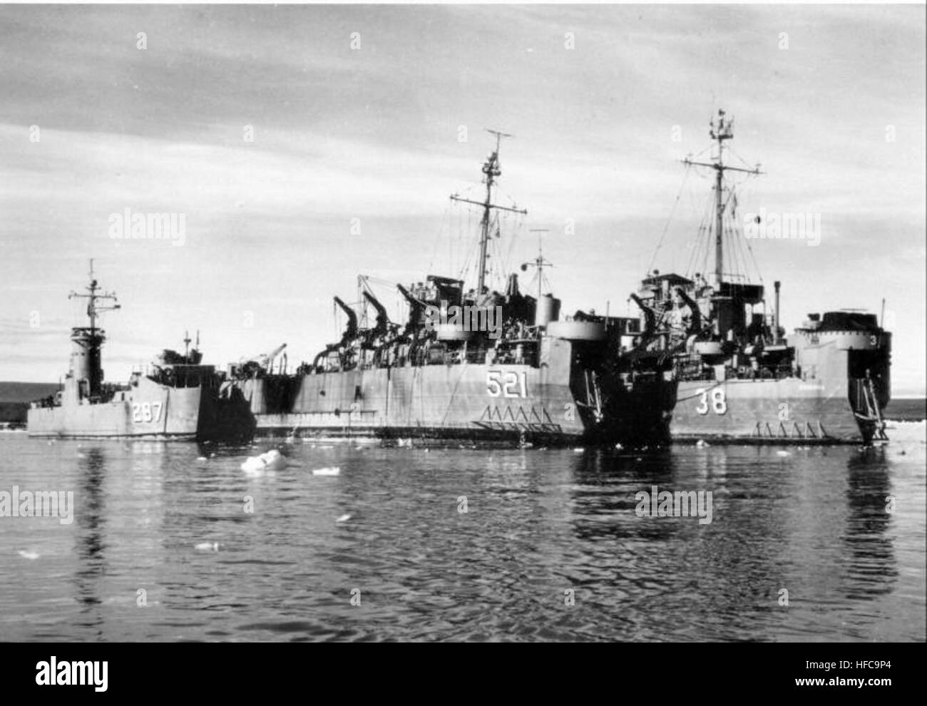 LST-521 LSM-297 and ARL-38 Stock Photo - Alamy
