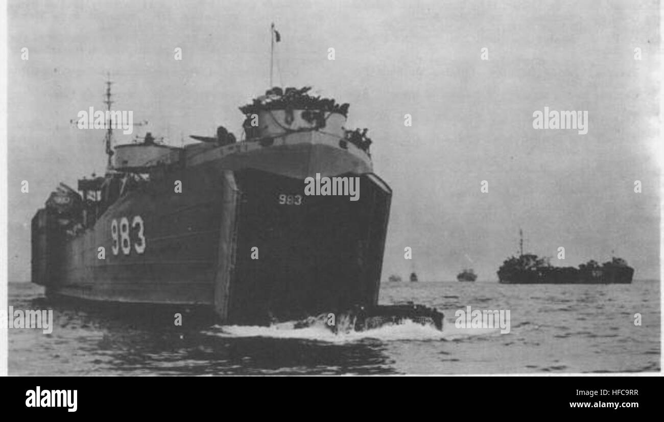 LST-983 is a tank landing ship designed to transport vehicles, cargo ...