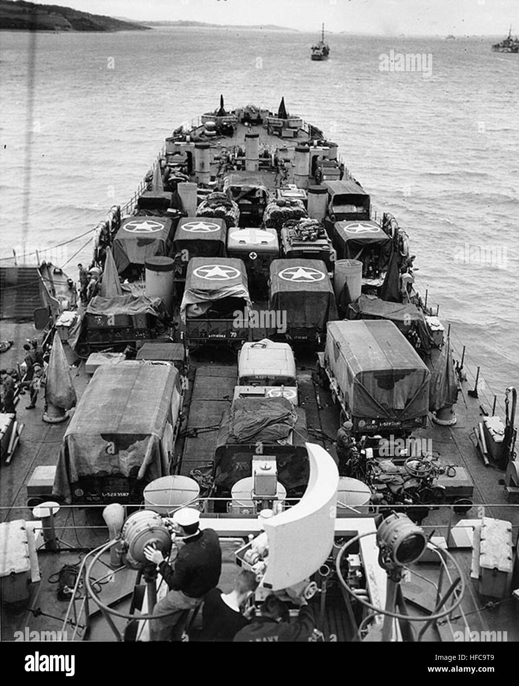 LST approaching Normandy beaches on 6 June 1944 Stock Photo - Alamy