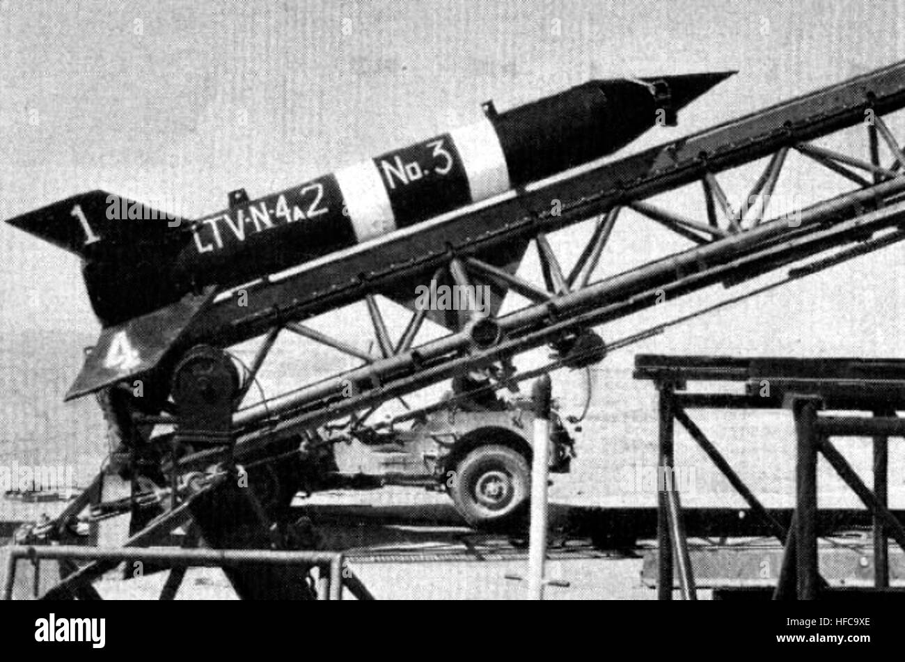 LTV-N-4 rocket at NOTC Inyokern in 1949 Stock Photo - Alamy