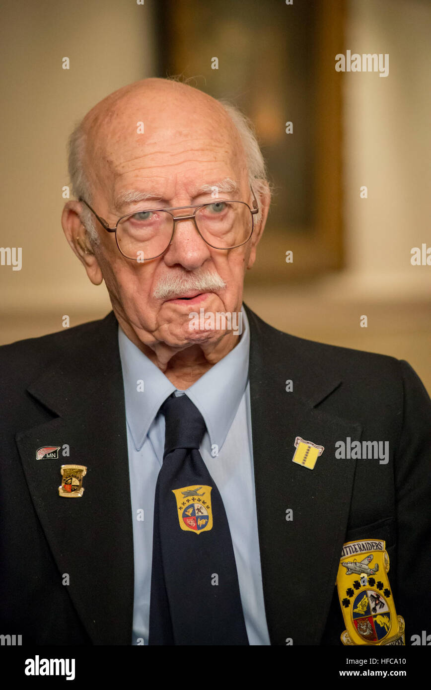 Retired Air Force Lt. Col. Ed Saylor, one of four surviving members of ...