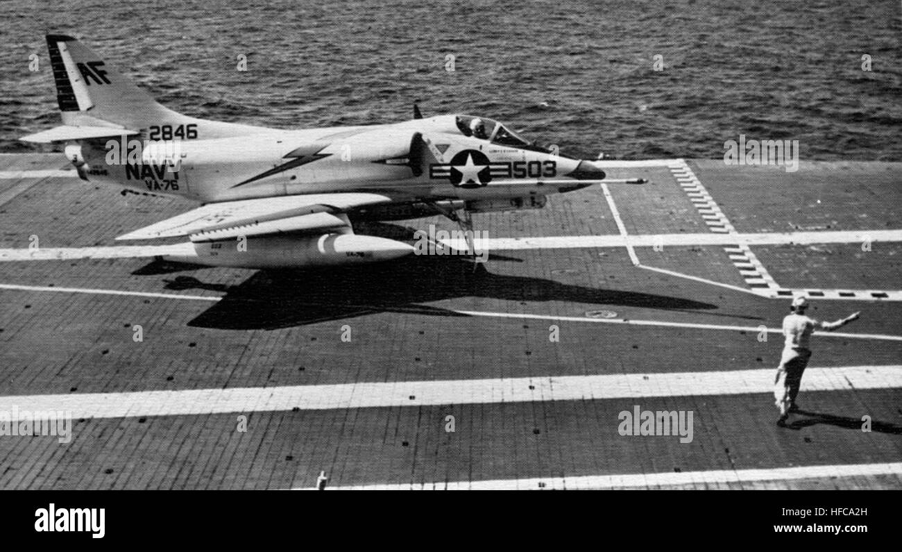 A-4B VA-76 on USS Intrepid (CVA-11) c1961 Stock Photo - Alamy