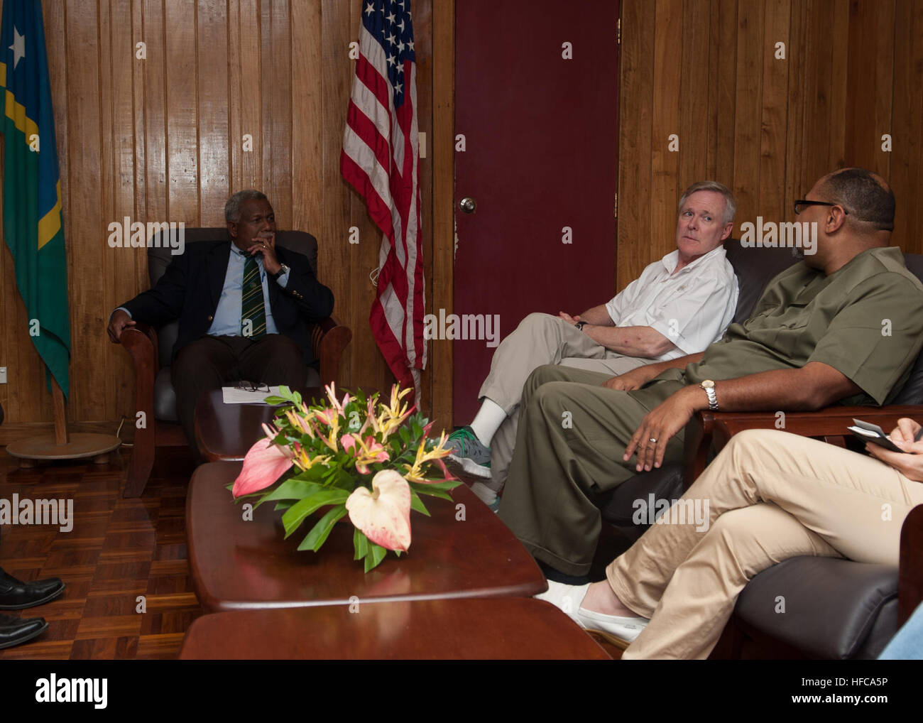 Secretary of the Navy Ray Mabus and U.S. Ambassador to the Solomon ...