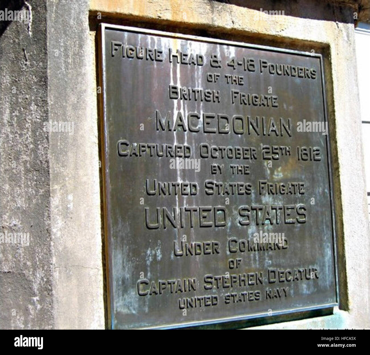 Macedonian Monument Plaque Stock Photo - Alamy
