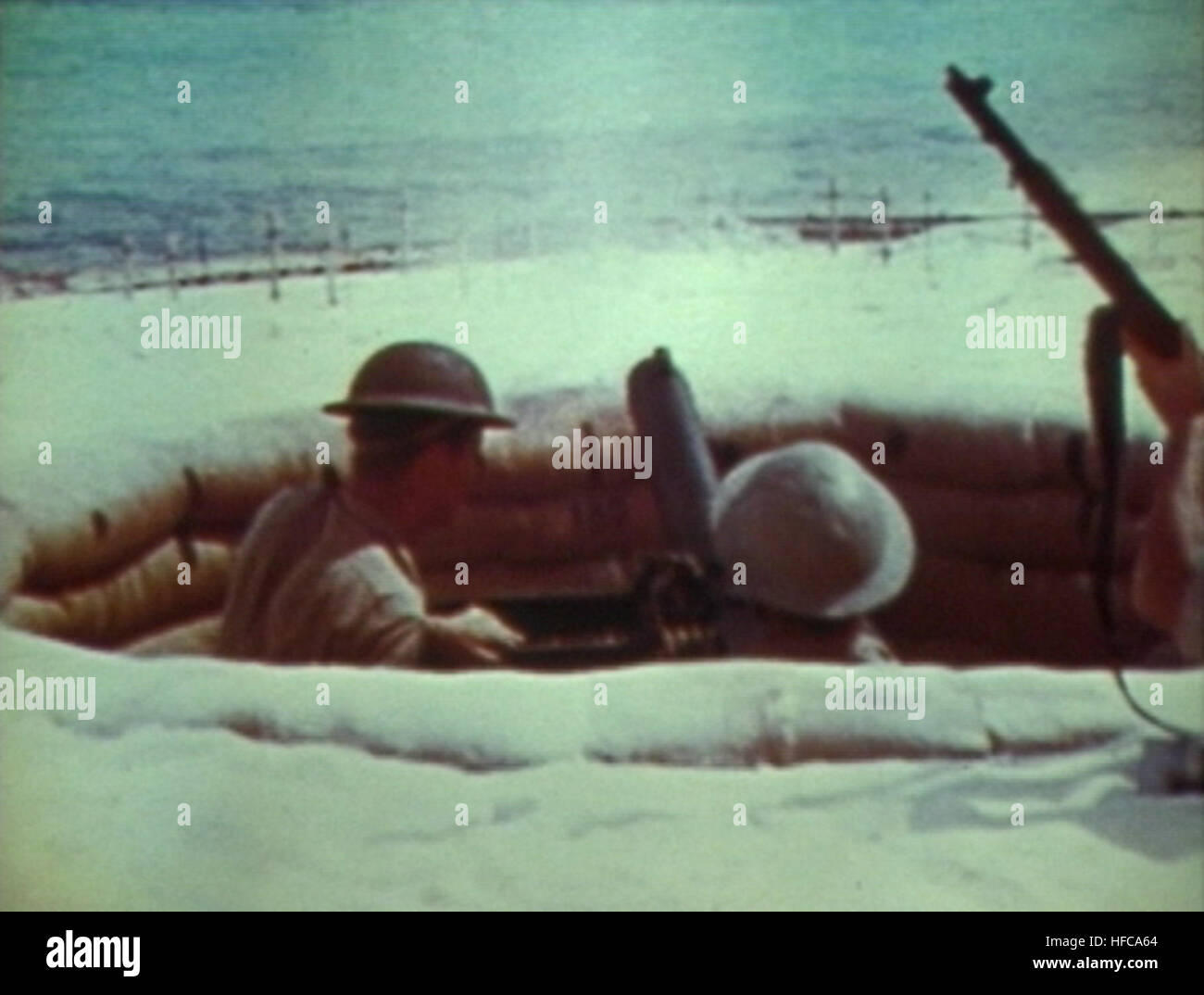 Machine gun firing at Midway 1942 Stock Photo - Alamy