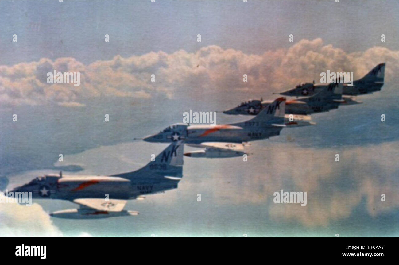 A-4Cs VA-144 in flight c1964 Stock Photo - Alamy