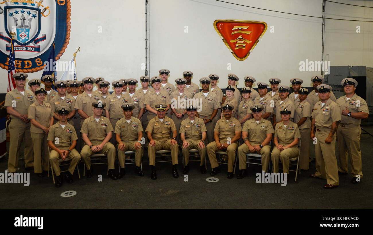 150401-N-GT710-015 SAN DIEGO (April 1, 2015) - USS Makin Island (LHD 8) Commanding Officer Capt ...