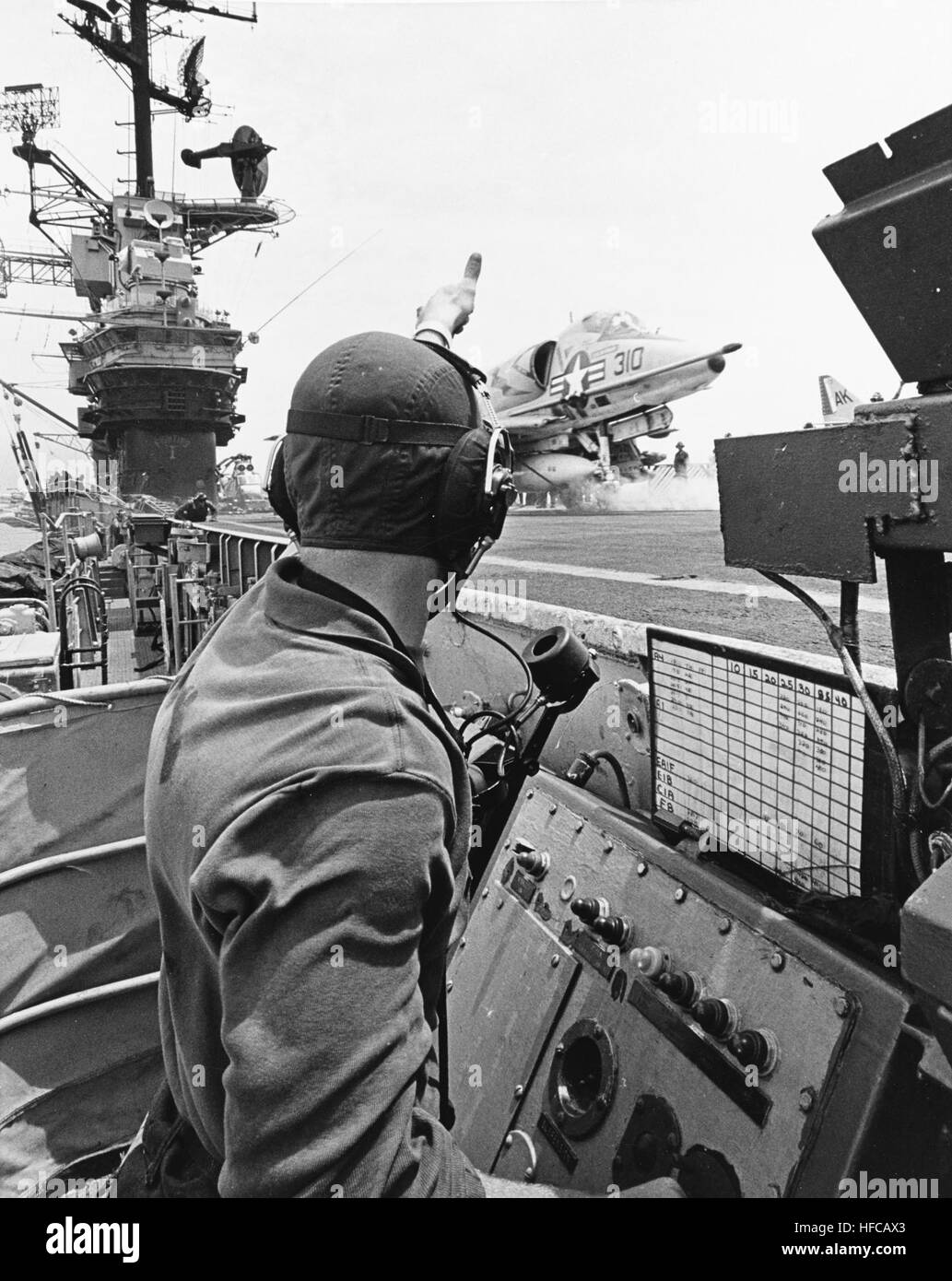 A-4C of VA-66 on catapult of USS Intrepid (CVS-11) in September 1968 ...