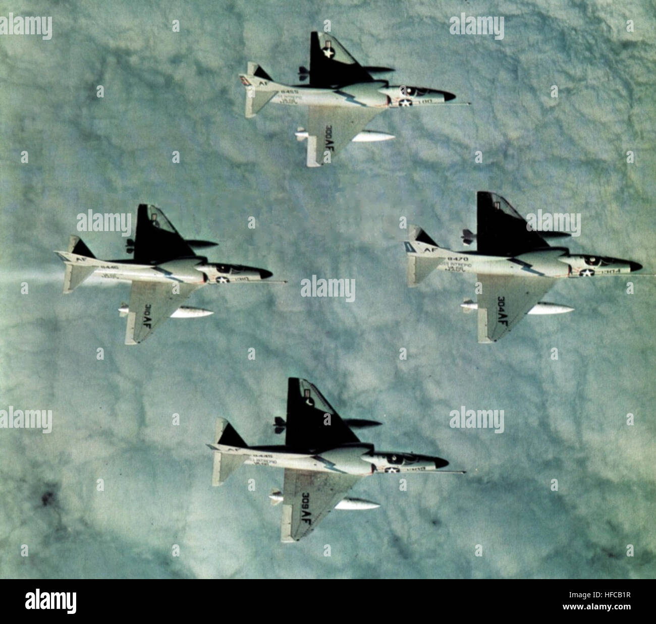 A-4C Skyhawks VA-66 in flight c1961 Stock Photo - Alamy