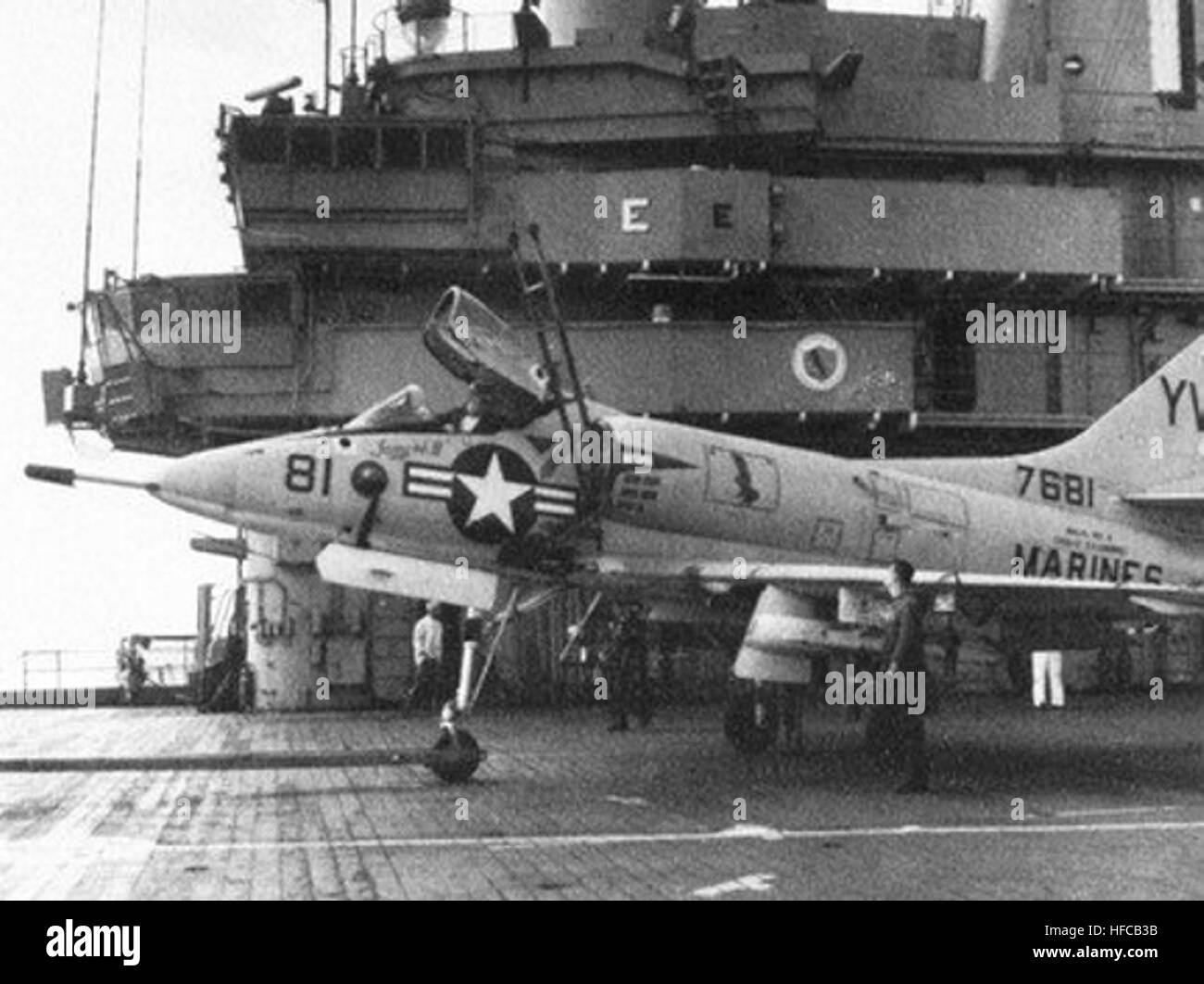 A-4C Skyhawk of H&MS-15 Det.N aboard USS Hornet (CVS-12) c1966 Stock ...