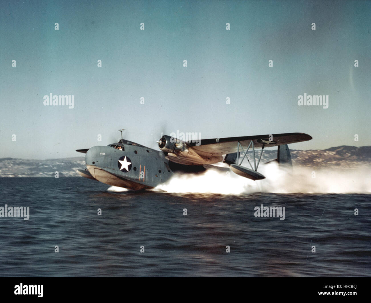 Martin PBM-3R Mariner taking off c1942 Stock Photo - Alamy