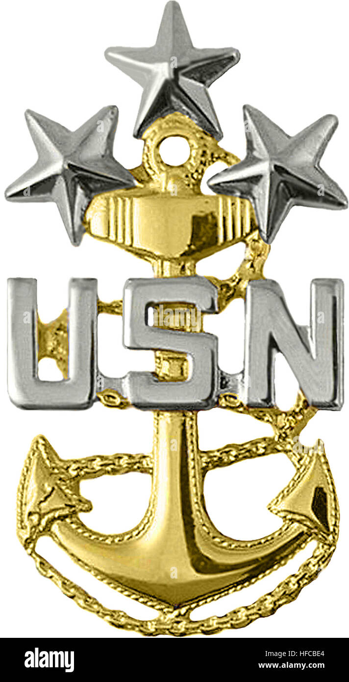 The MCPON collar insignia represents the office of the Master Chief ...