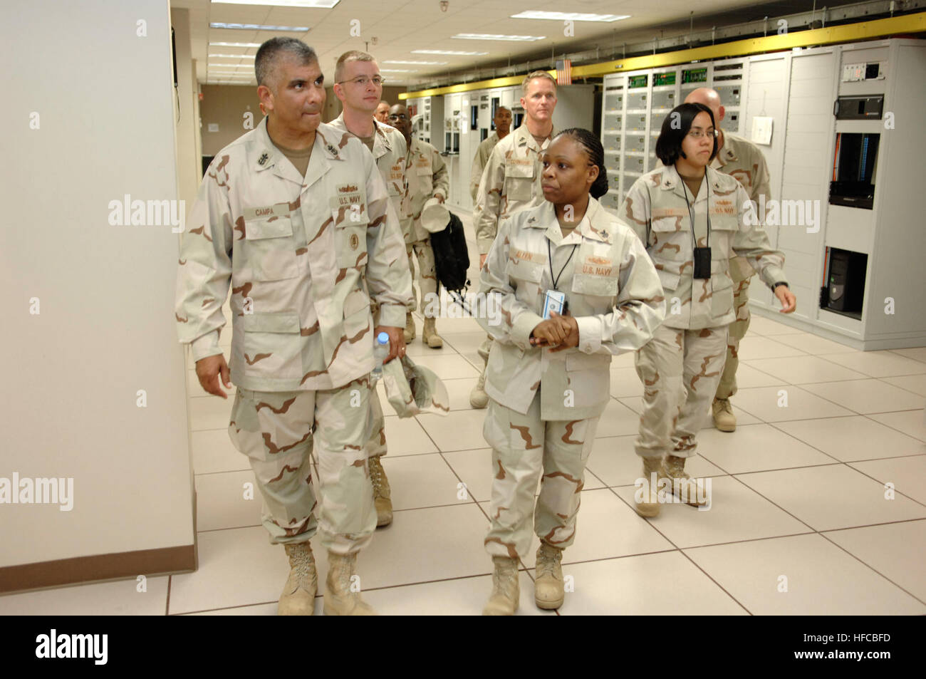 Master Chief Petty Officer of the Navy MCPON Joe R. Campa Jr. gets a ...