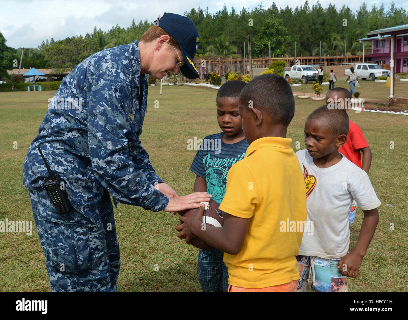 SEAQAQA, Fiji (June 13, 2015) Capt. Melanie Merrick, commanding officer ...