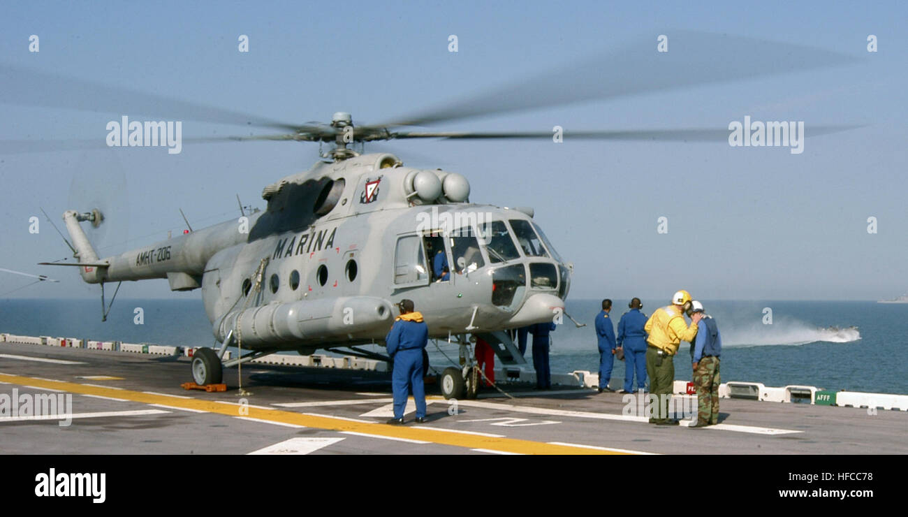 A Mi‑8MTV helicopter is pictured in Mexico in 2005, showing the Soviet ...