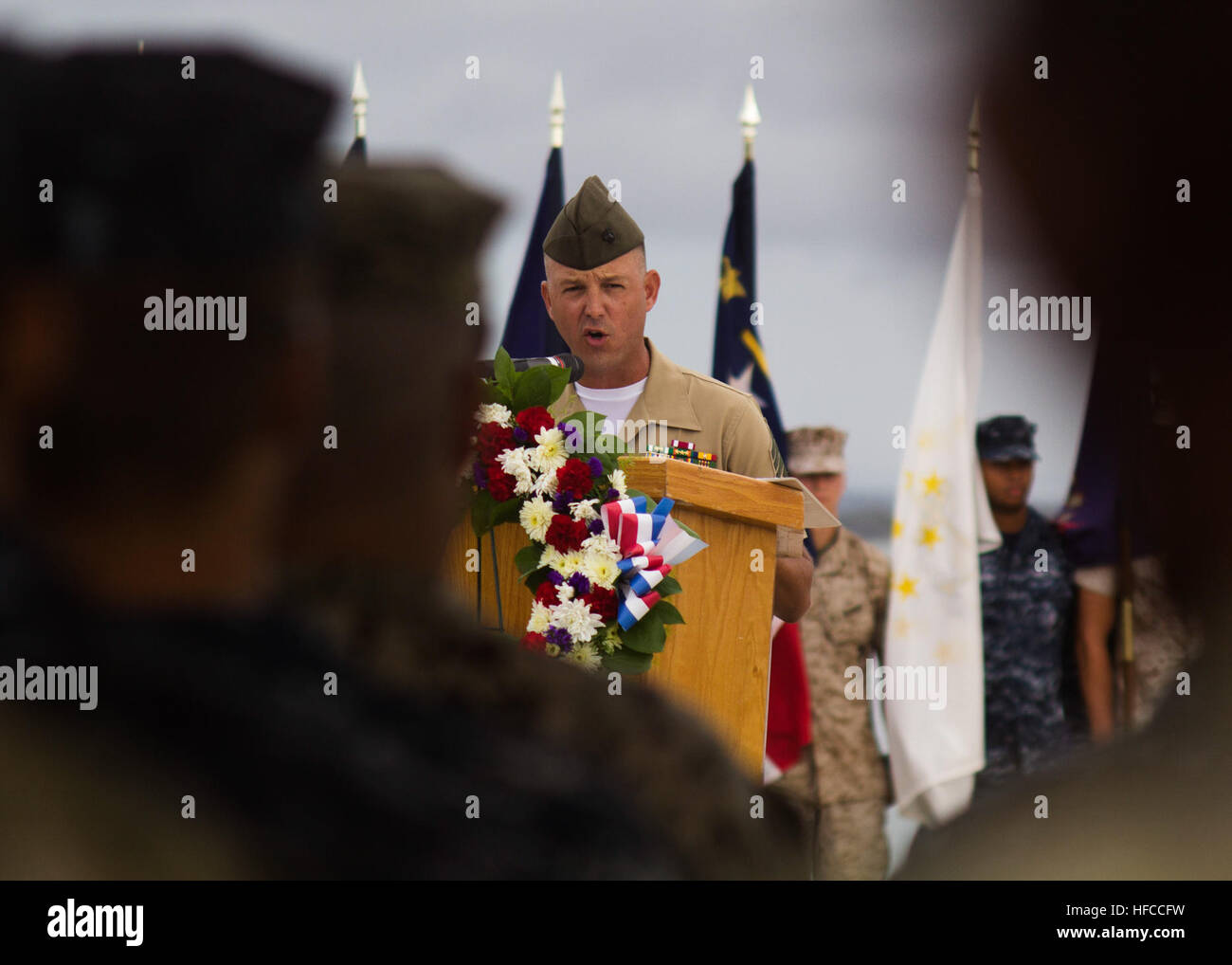 U.S. Marine Corps 1st Sergeant Joshua C. Wruble, assigned to Marine ...