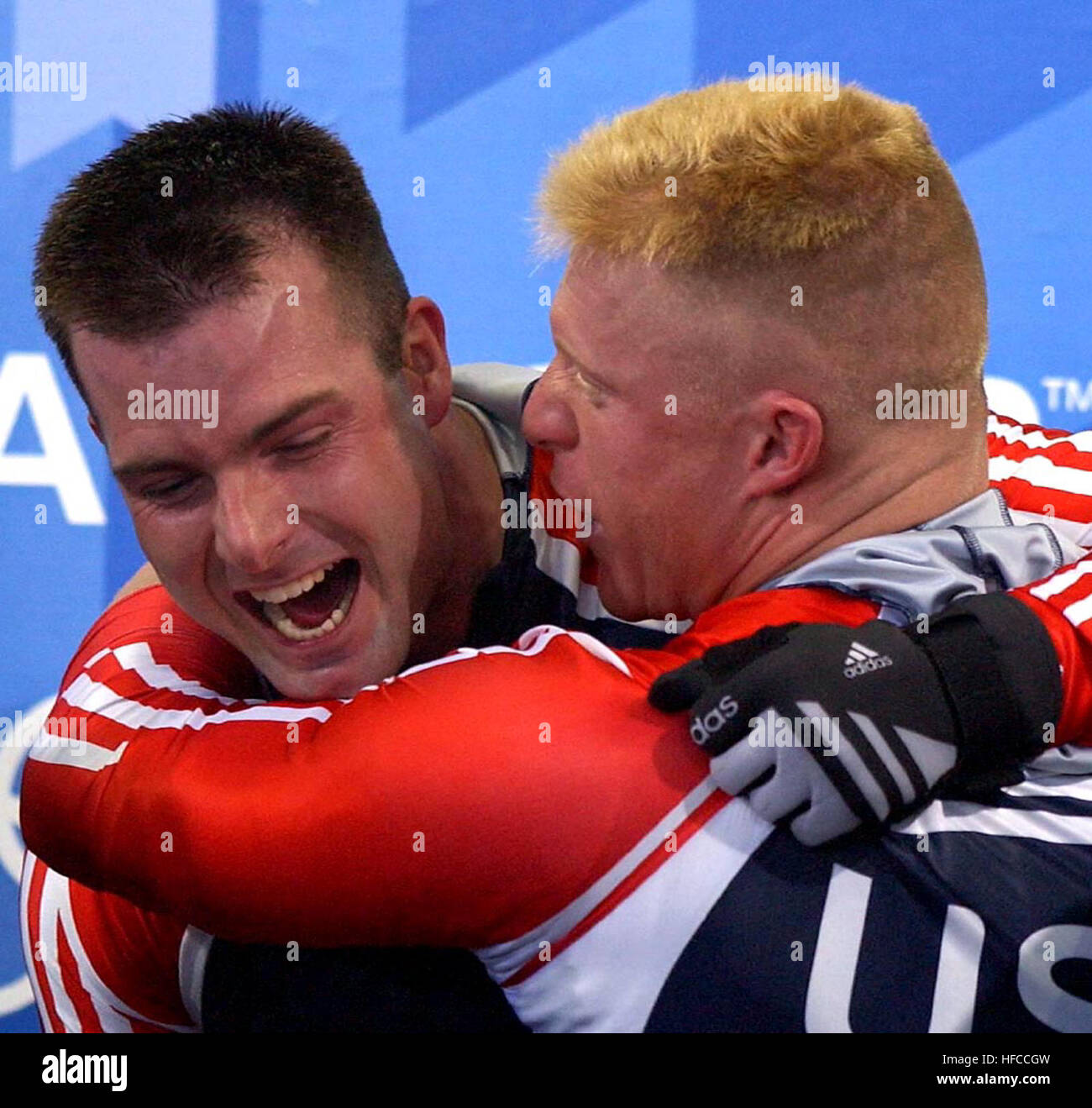 (Feb.23,2002) -- World Class Athletes Spc. Mike Kohn (L) and Spc. Doug ...