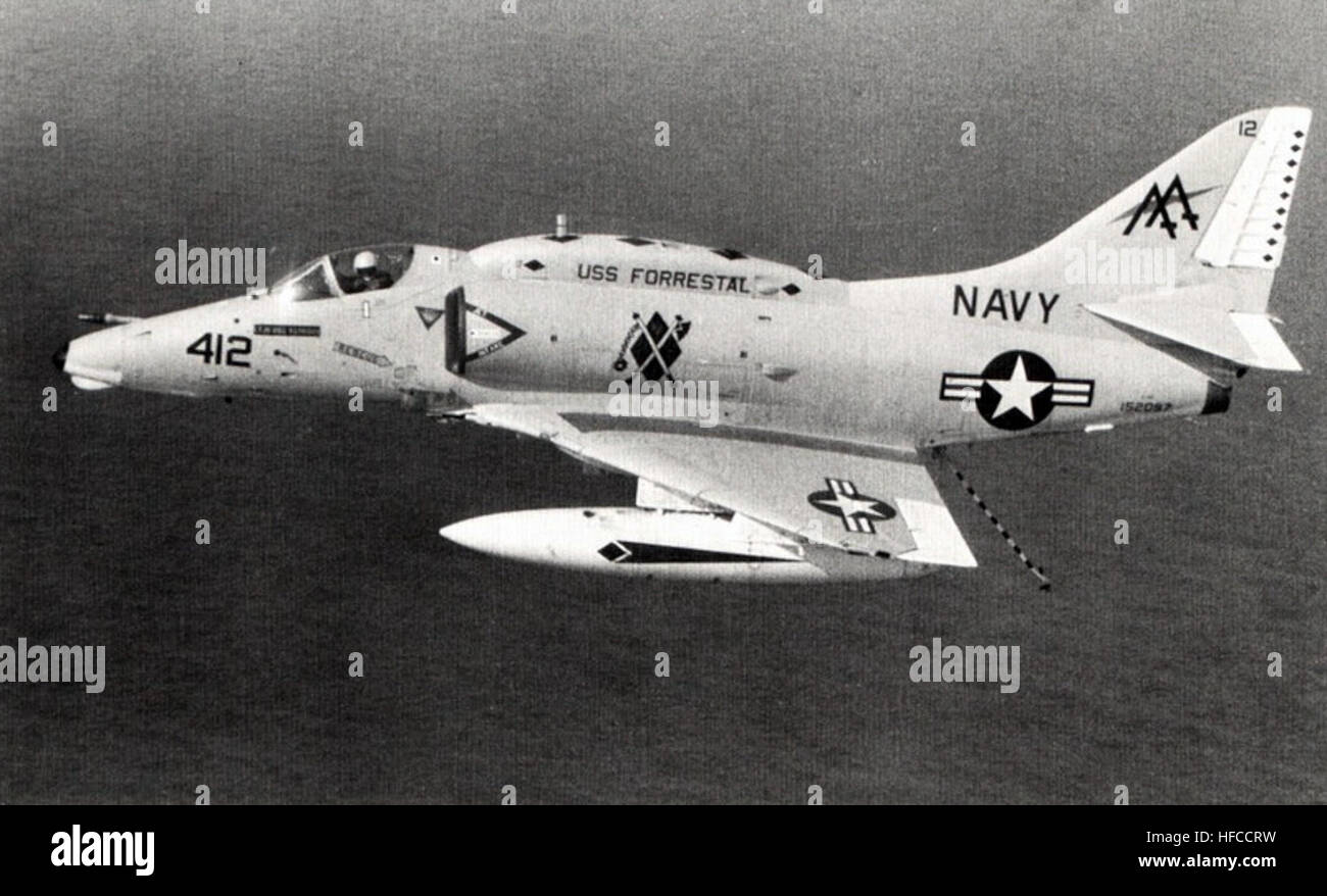 A-4E Skyhawk VA-216 in flight c1970 Stock Photo - Alamy