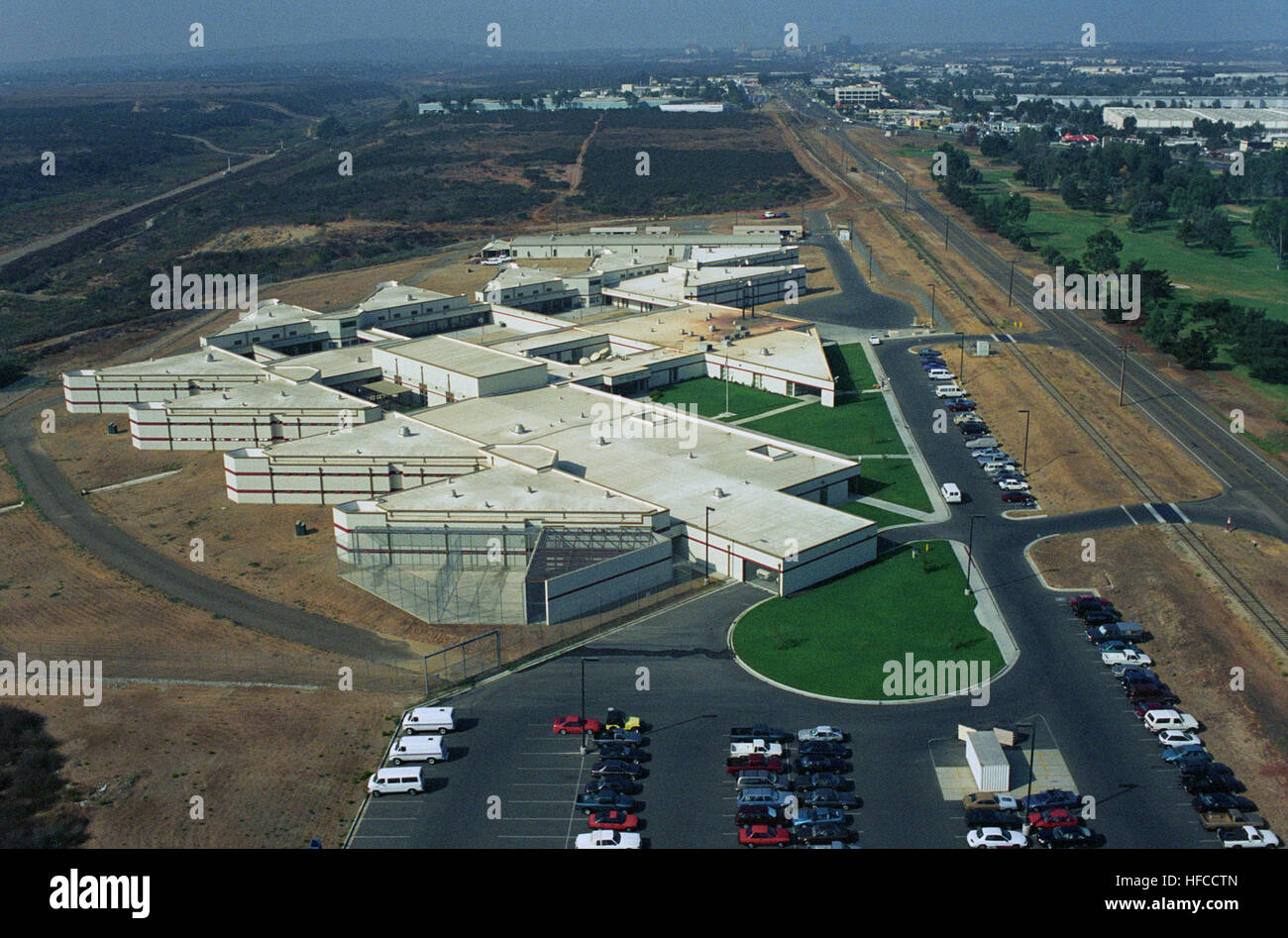 Aerial view of the Naval Consolidated Brig Miramar, Naval Air Station ...