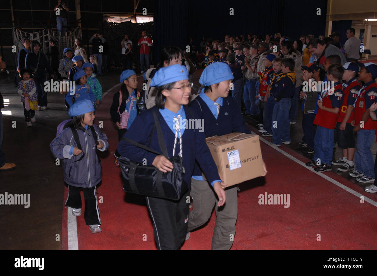 MISAWA AIR BASE, Japan (Oct. 23, 2010) -- Japanese girl scouts arrive ...