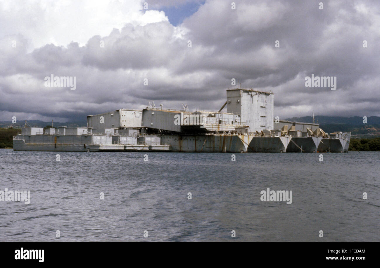 A view of several mothballed service vessels at anchor near Beckoning ...
