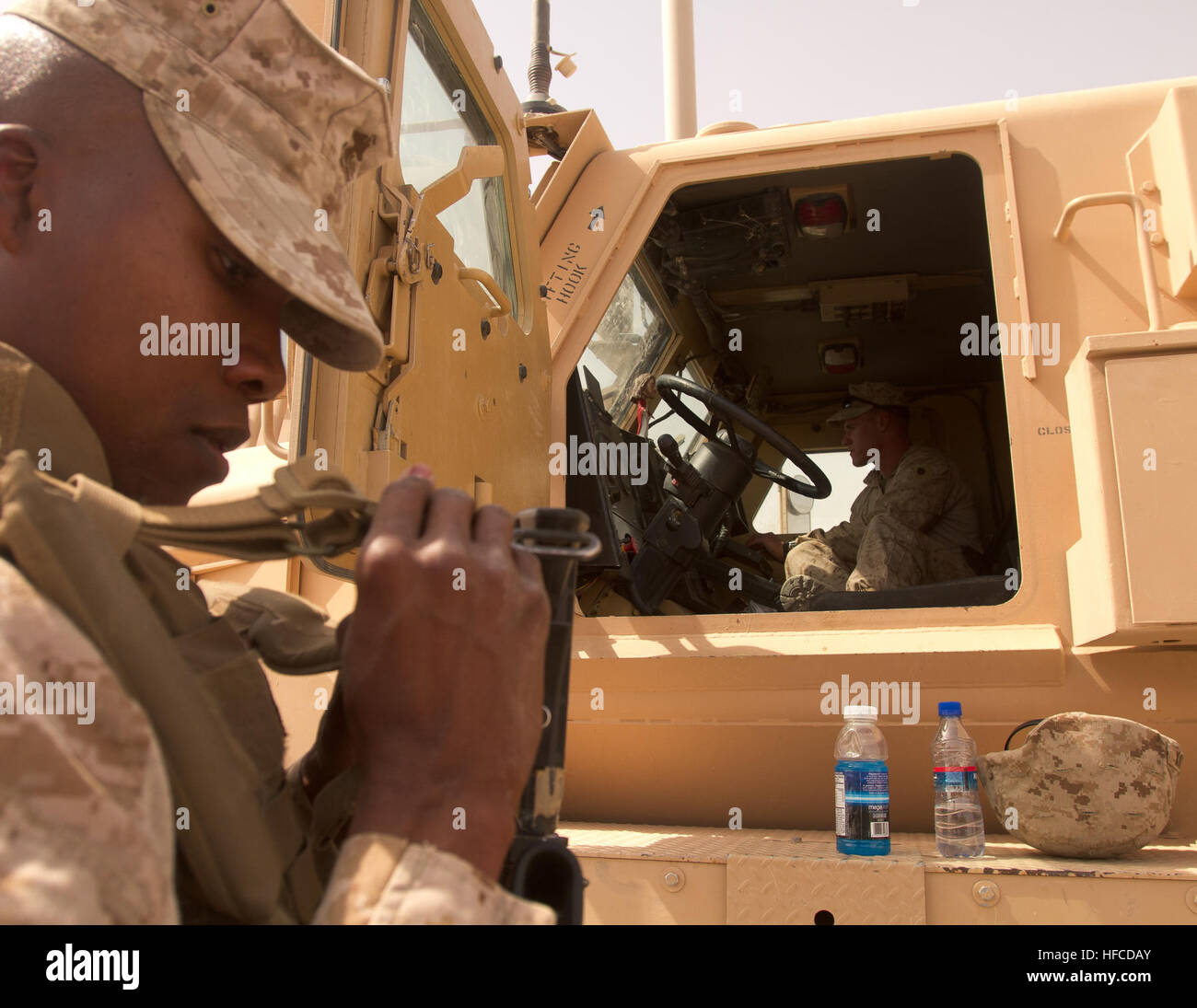 Marine Cpl. Sean Northcutt (left), convoy navigator with Motor ...