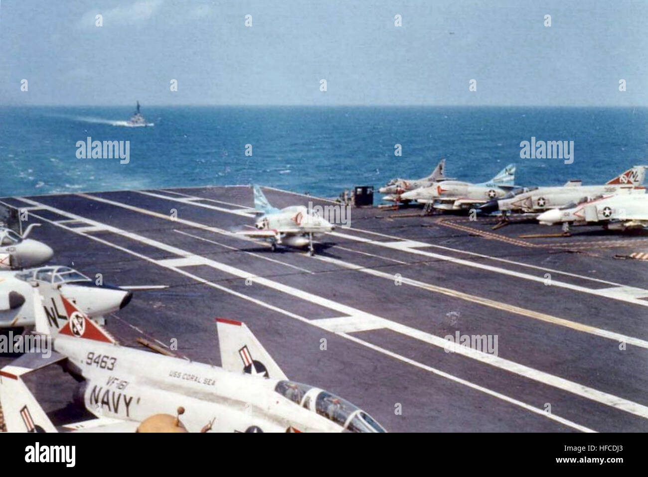 A-4F VA-153 landing on USS Coral Sea (CVA-43) c1968 Stock Photo - Alamy