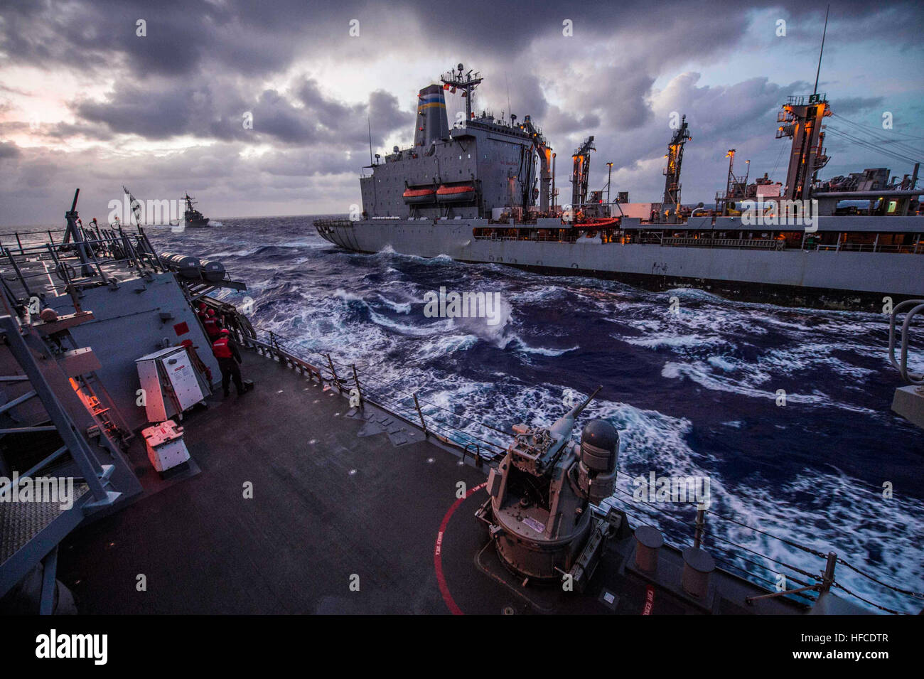 Arleigh Burke-class destroyers USS Fitzgerald and USS Lassen, along ...