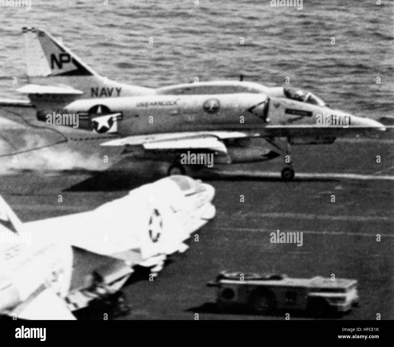 A-4F VA-55 landing on USS Hancock (CVA-19) c1970 Stock Photo - Alamy
