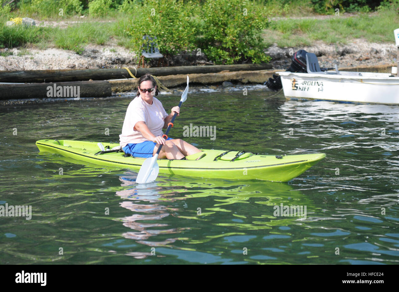 Col. Linda Ross, director, Behavioral Science Component Team, kayaks ...
