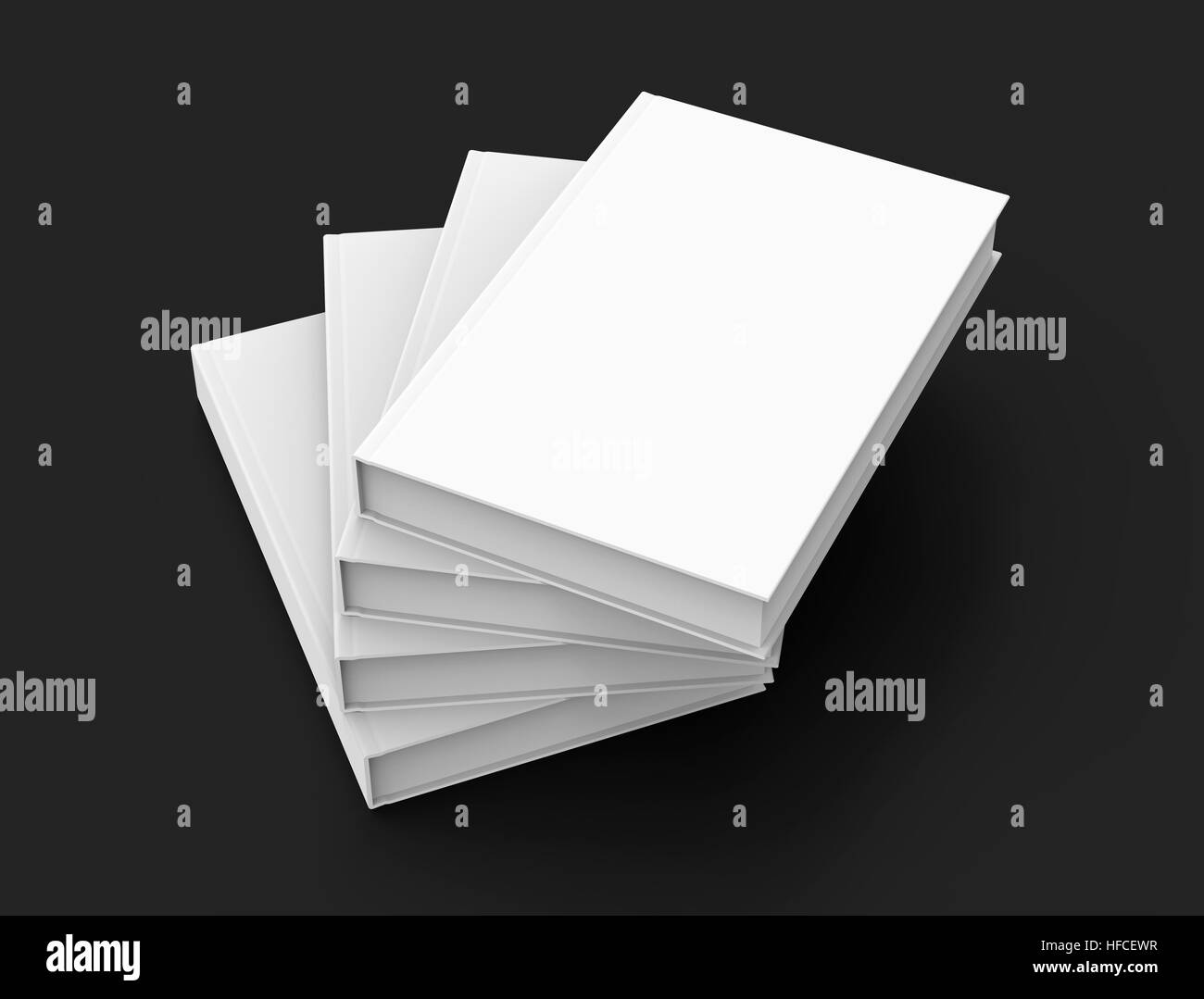 four books piling up in spiral way, 3d rendering top view Stock Photo ...