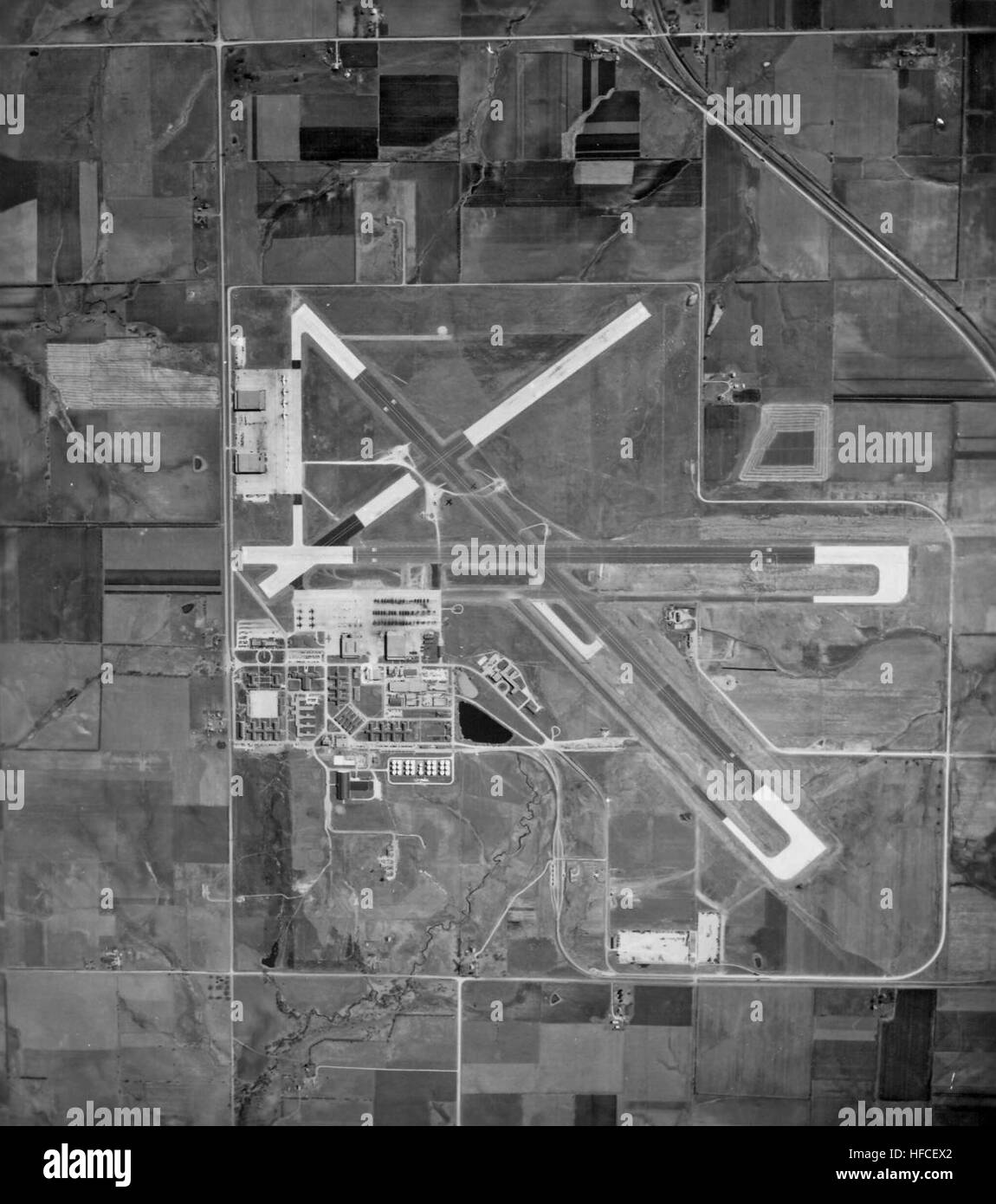 Naval Air Station Olathe Overhead View C1944 Stock Photo Alamy