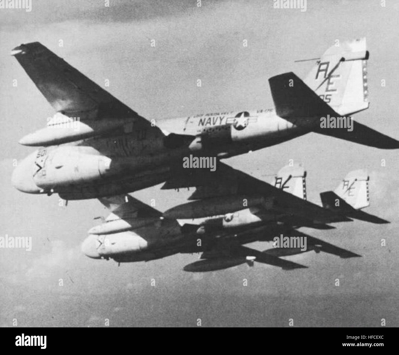 A-6A Intruder aircraft from VA-176 operate from USS CVA-42 performing ...