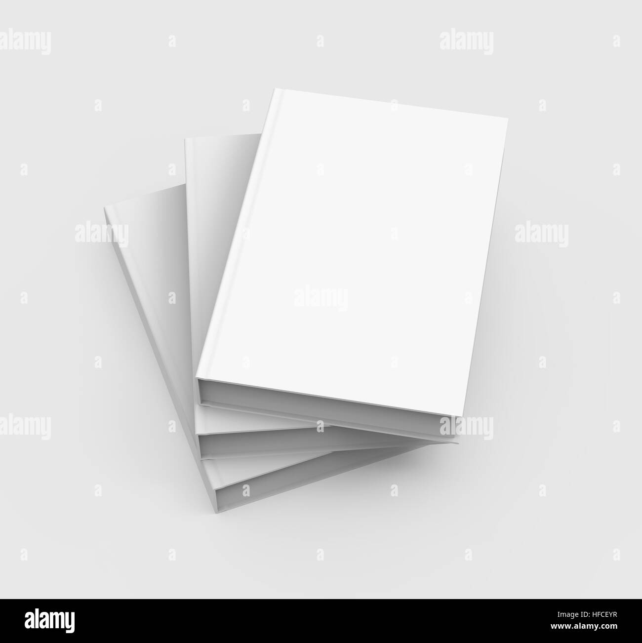 three books piling up in spiral way, 3d rendering top view Stock Photo ...