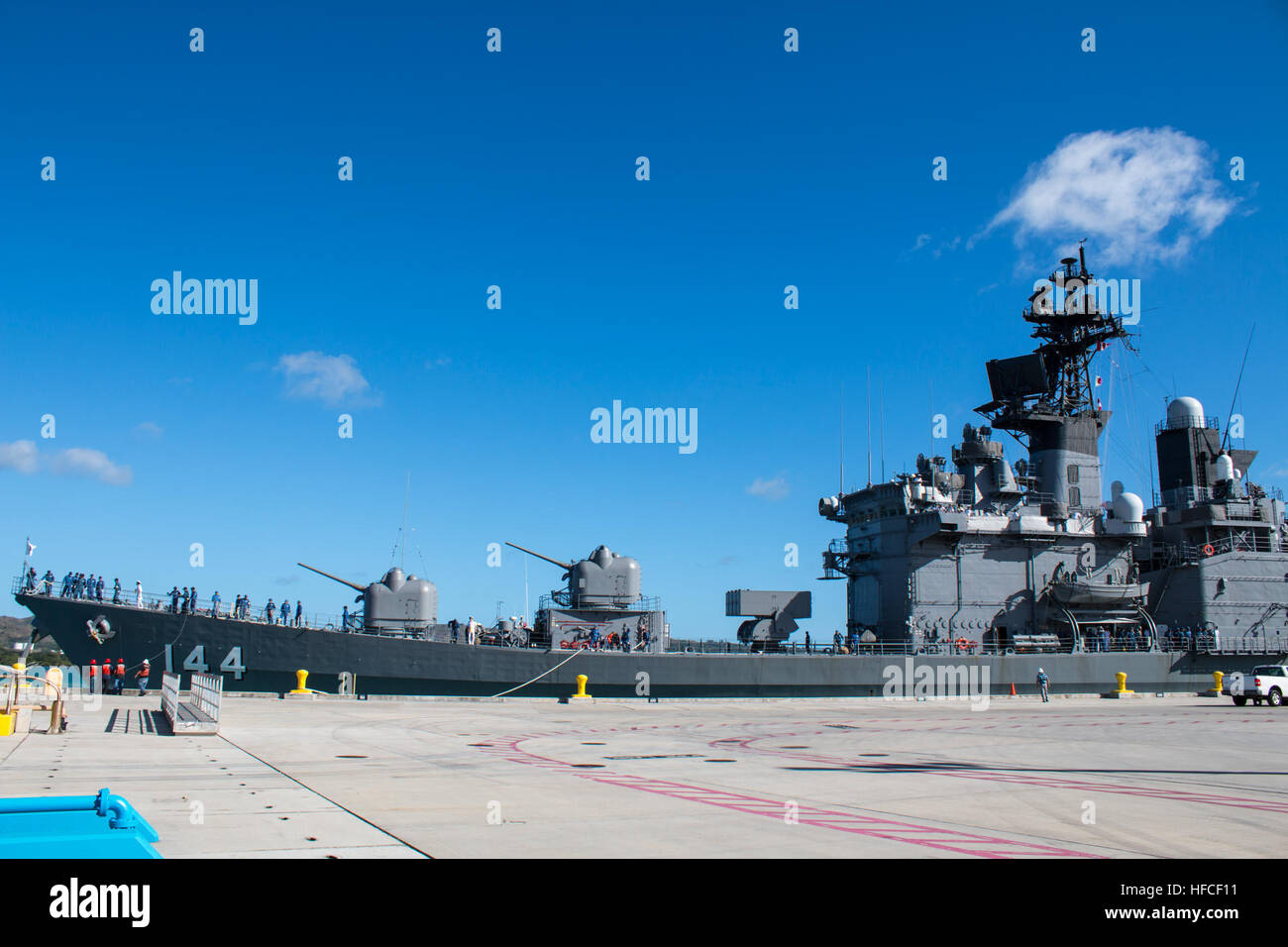 APRA HARBOR, Guam (March 4, 2016) – The Japanese destroyer command ship ...
