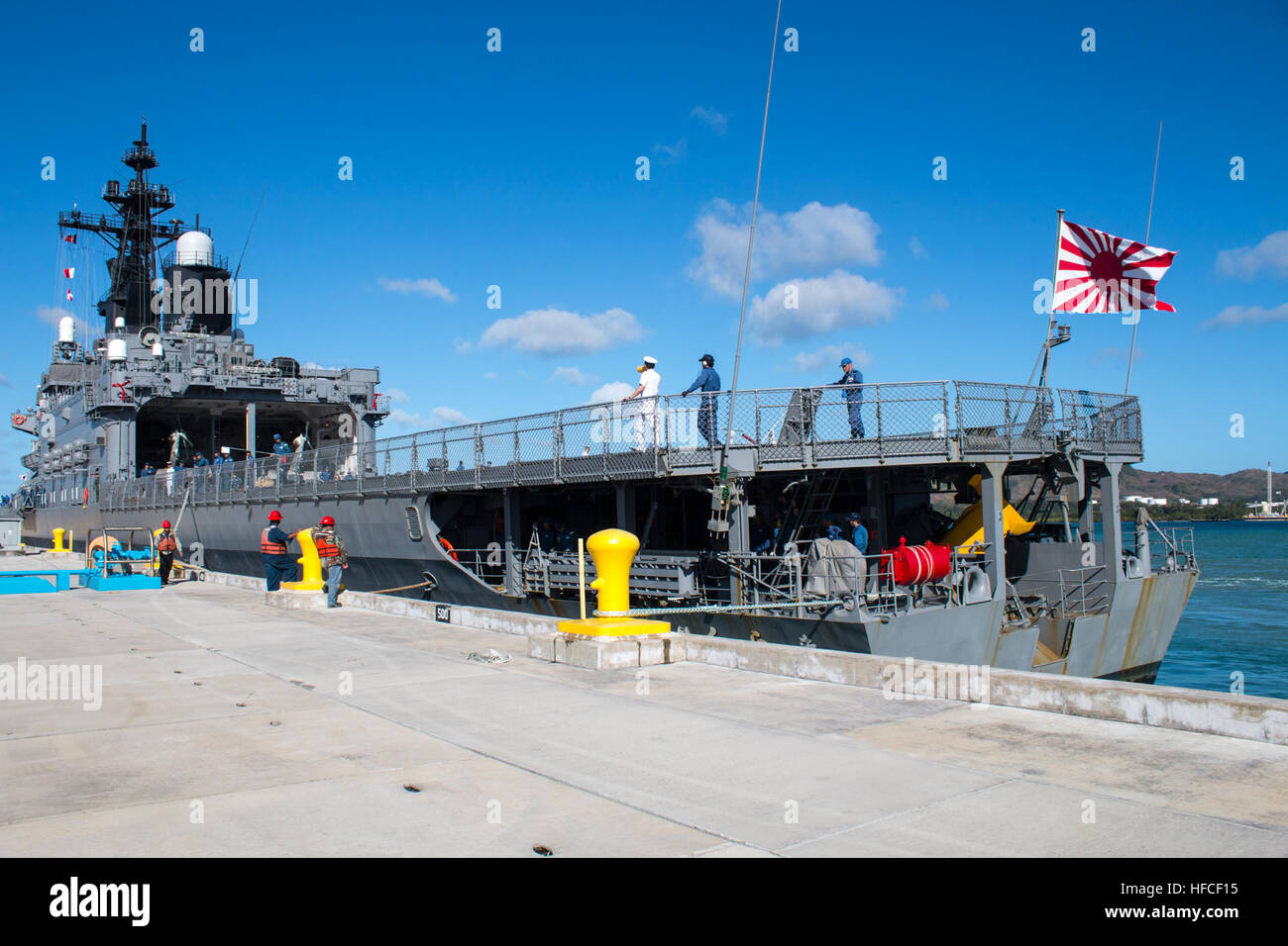 APRA HARBOR, Guam (March 4, 2016) – The Japanese destroyer command ship ...