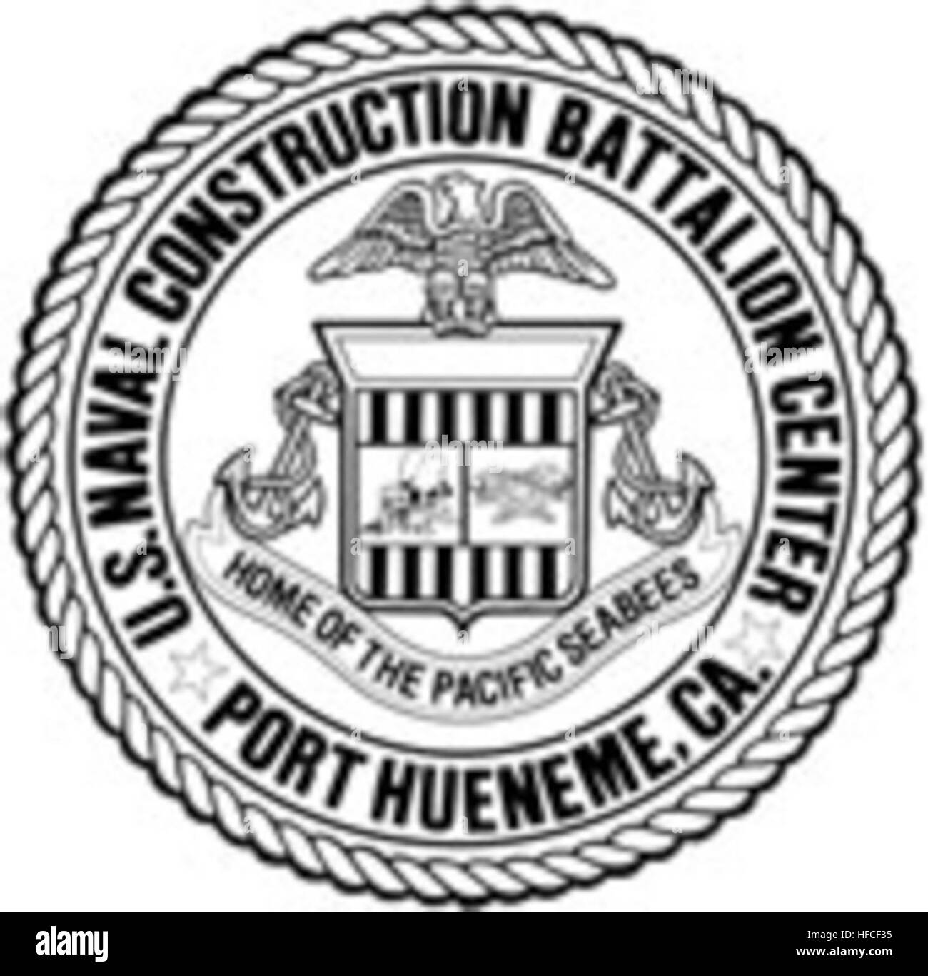 The insignia of Naval Construction Battalion Center Port Hueneme ...
