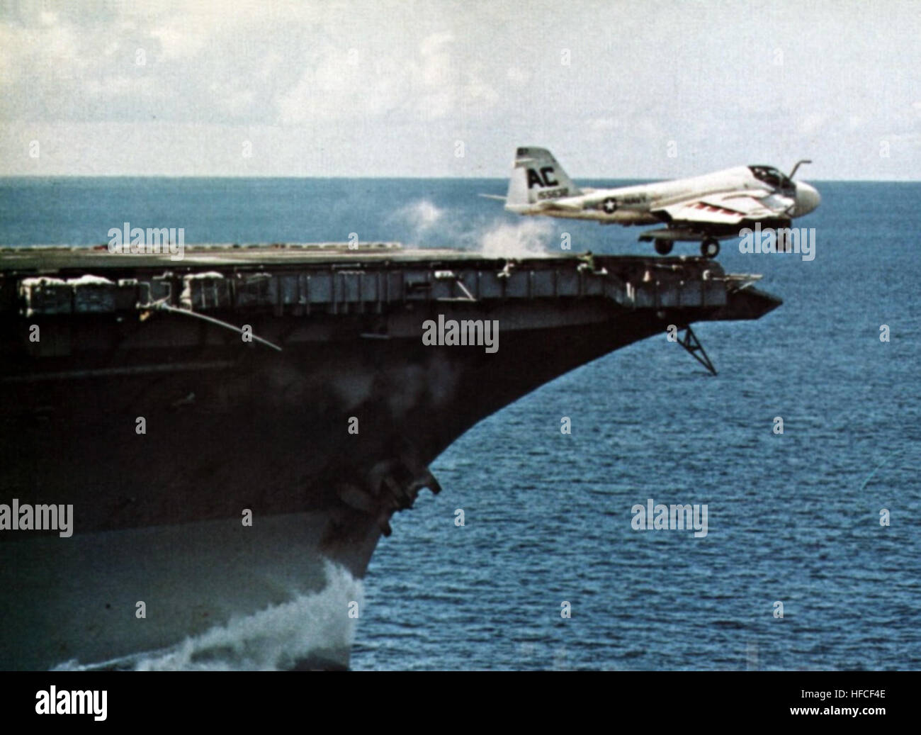 A-6A VA-75 launching from USS Saratoga (CVA-60) c1972 Stock Photo - Alamy