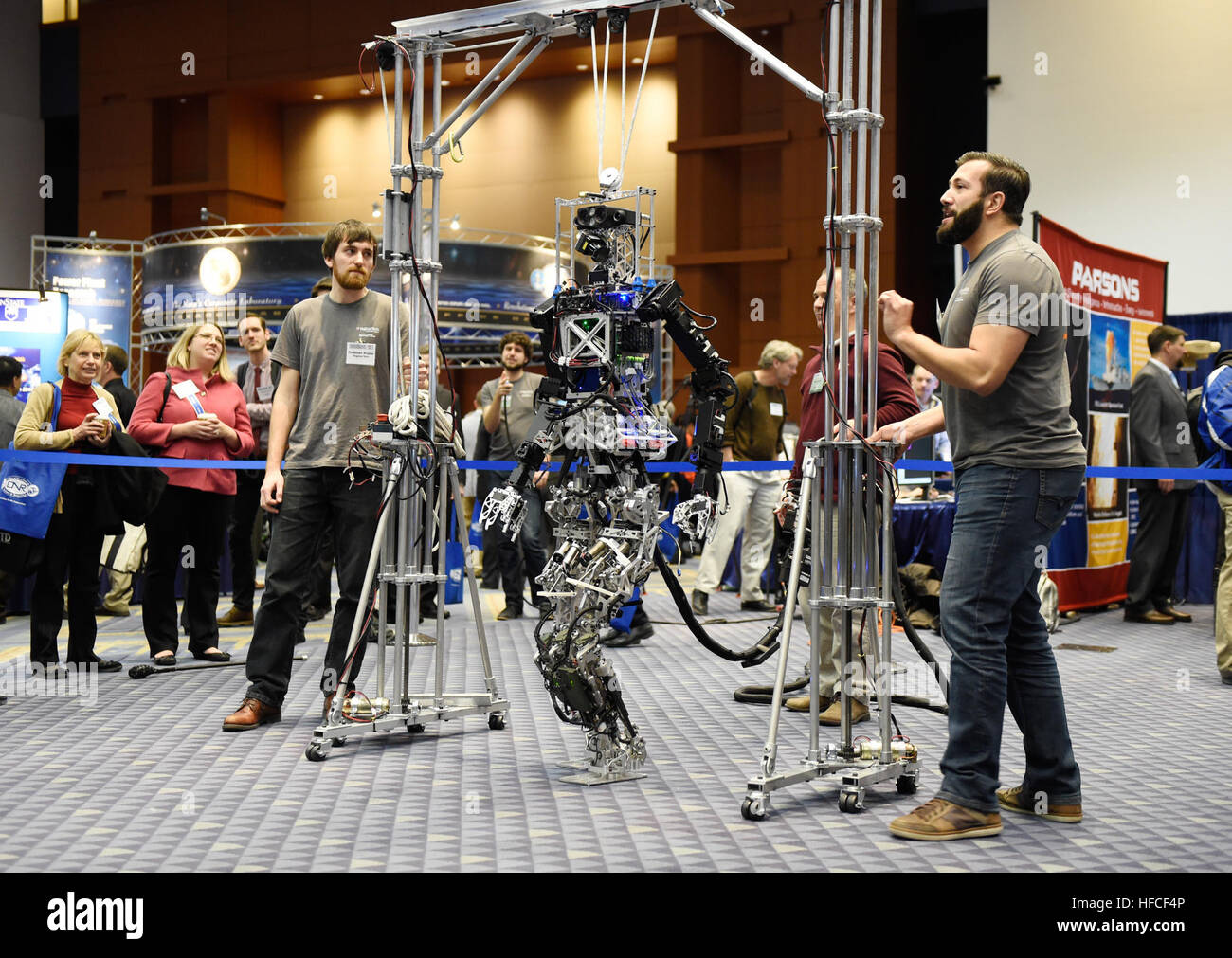 Graduate students from Virginia Tech demonstrate the capabilities of ...