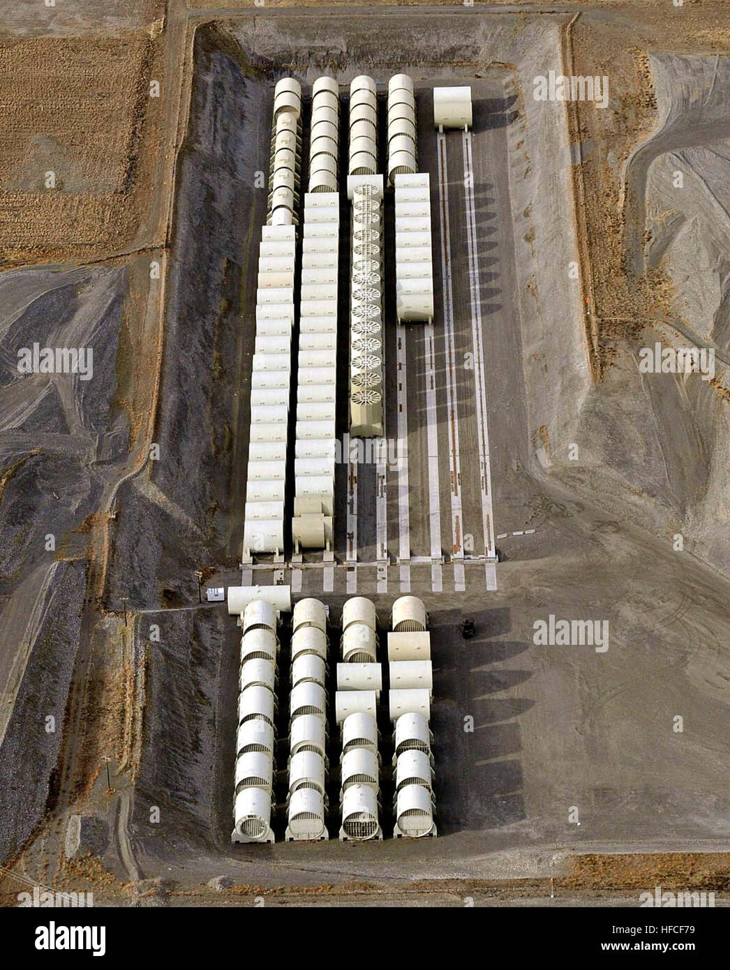 Naval reactor compartment packages are stored in Trench 94 at the ...