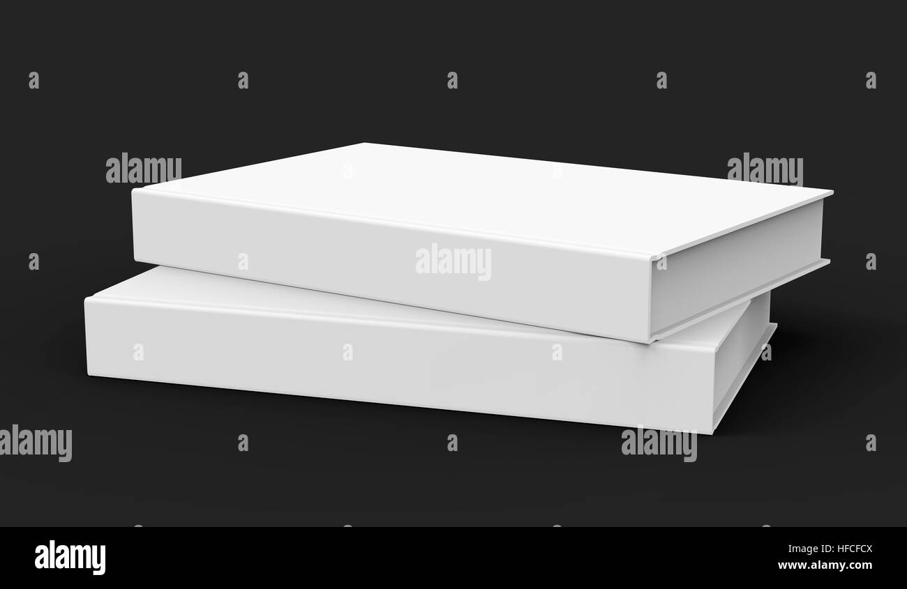 two books piling up, 3d rendering top view Stock Photo - Alamy