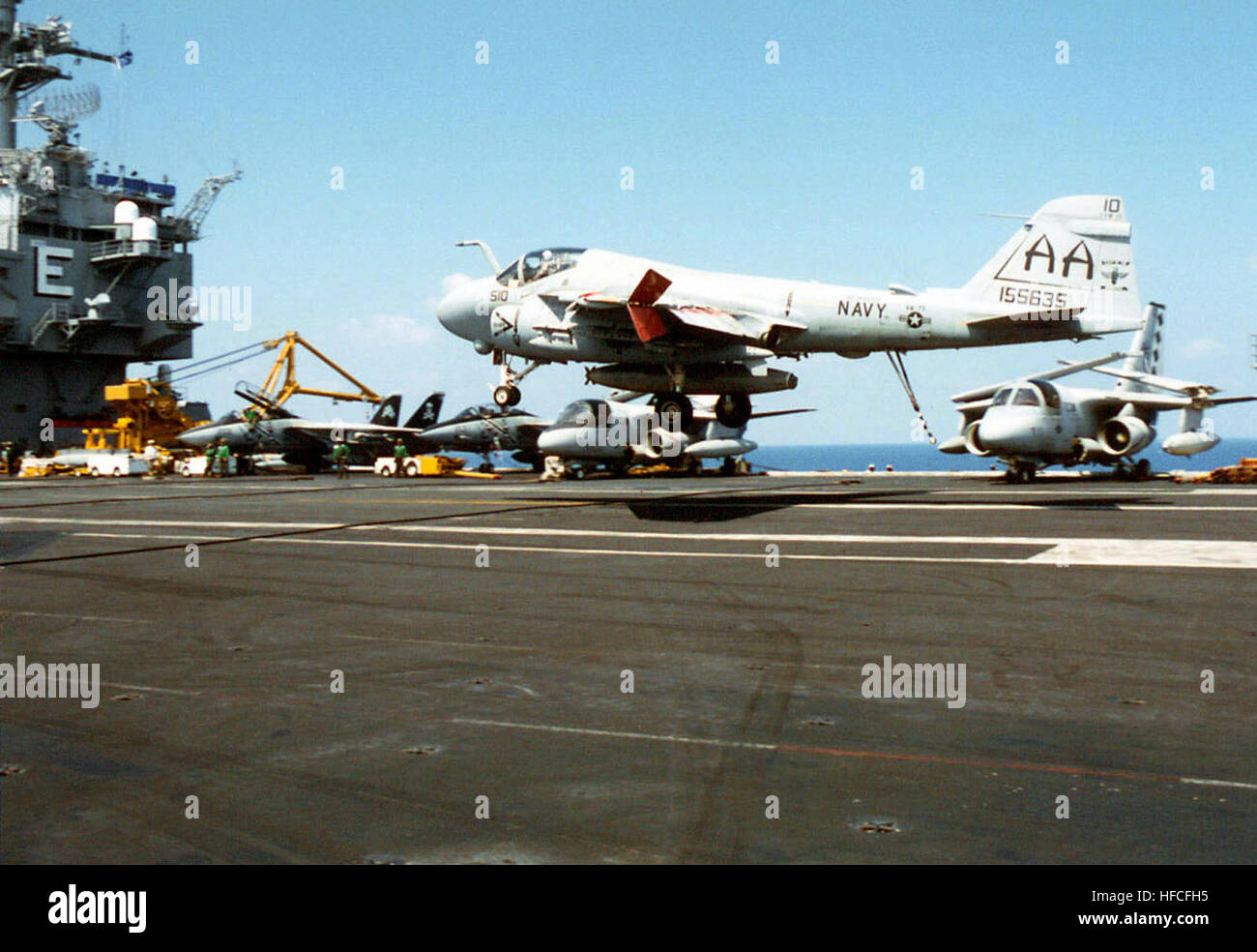 An US Navy VA-75 (Attack Squadron Seven Five, the "Sunday Punchers") A ...